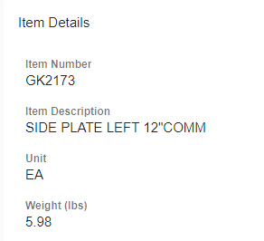 SIDE PLATE LEFT 12"COMM – Intellifarms