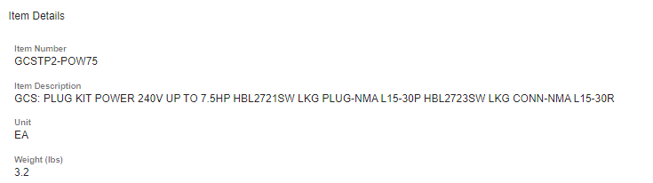 GCS: PLUG KIT POWER 240V UP TO 7.5HP – Intellifarms