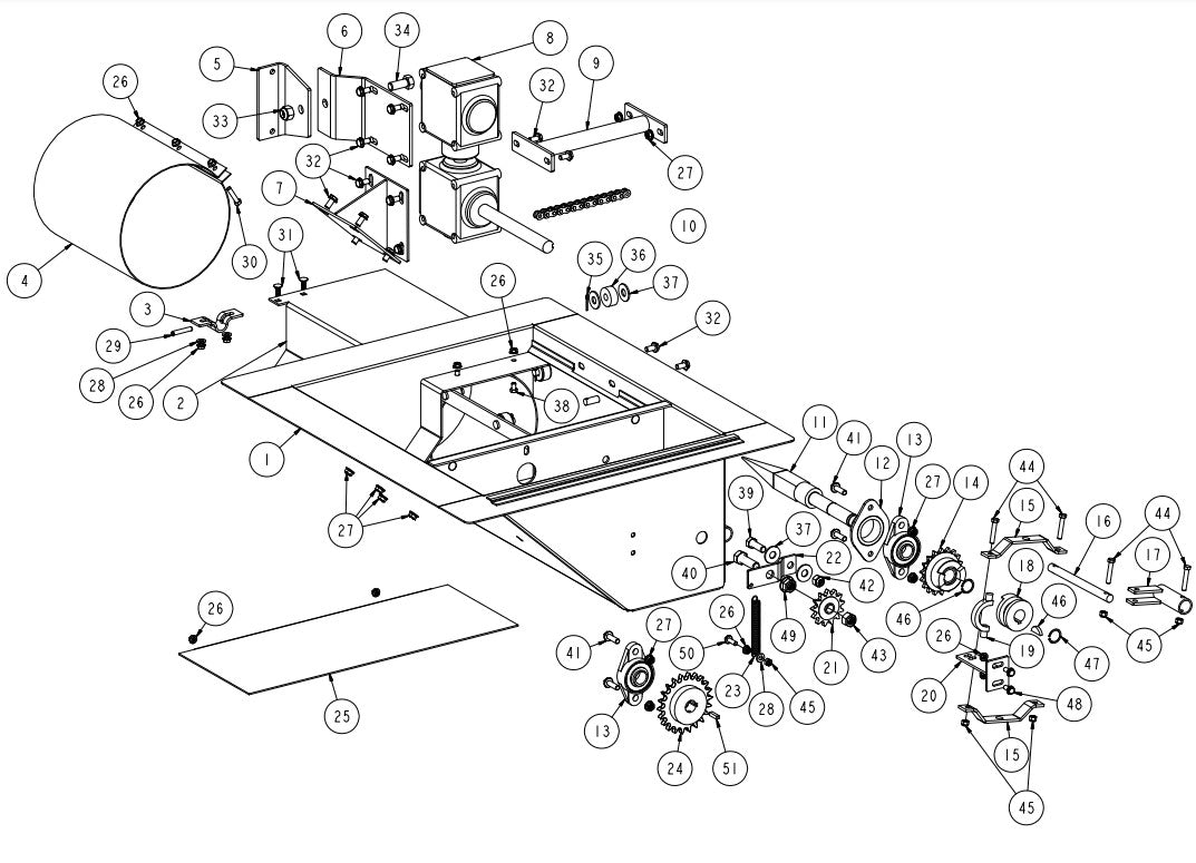 clutch yoke bracket - grain bin unload – Intellifarms