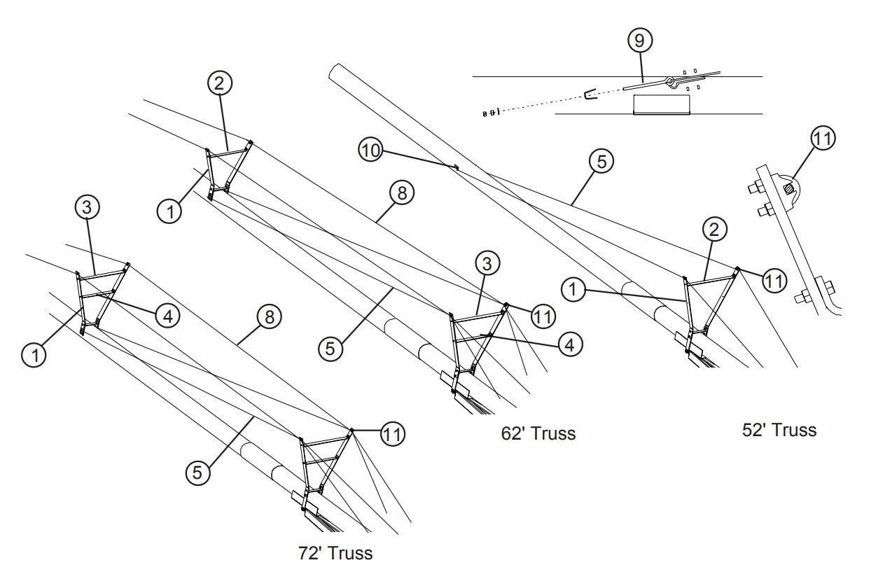 CABLE: TRUSS; 5/16" X 60' L – Intellifarms