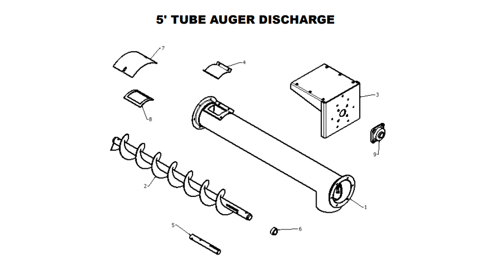 8"x5' Tube Auger Discharge Section – Intellifarms